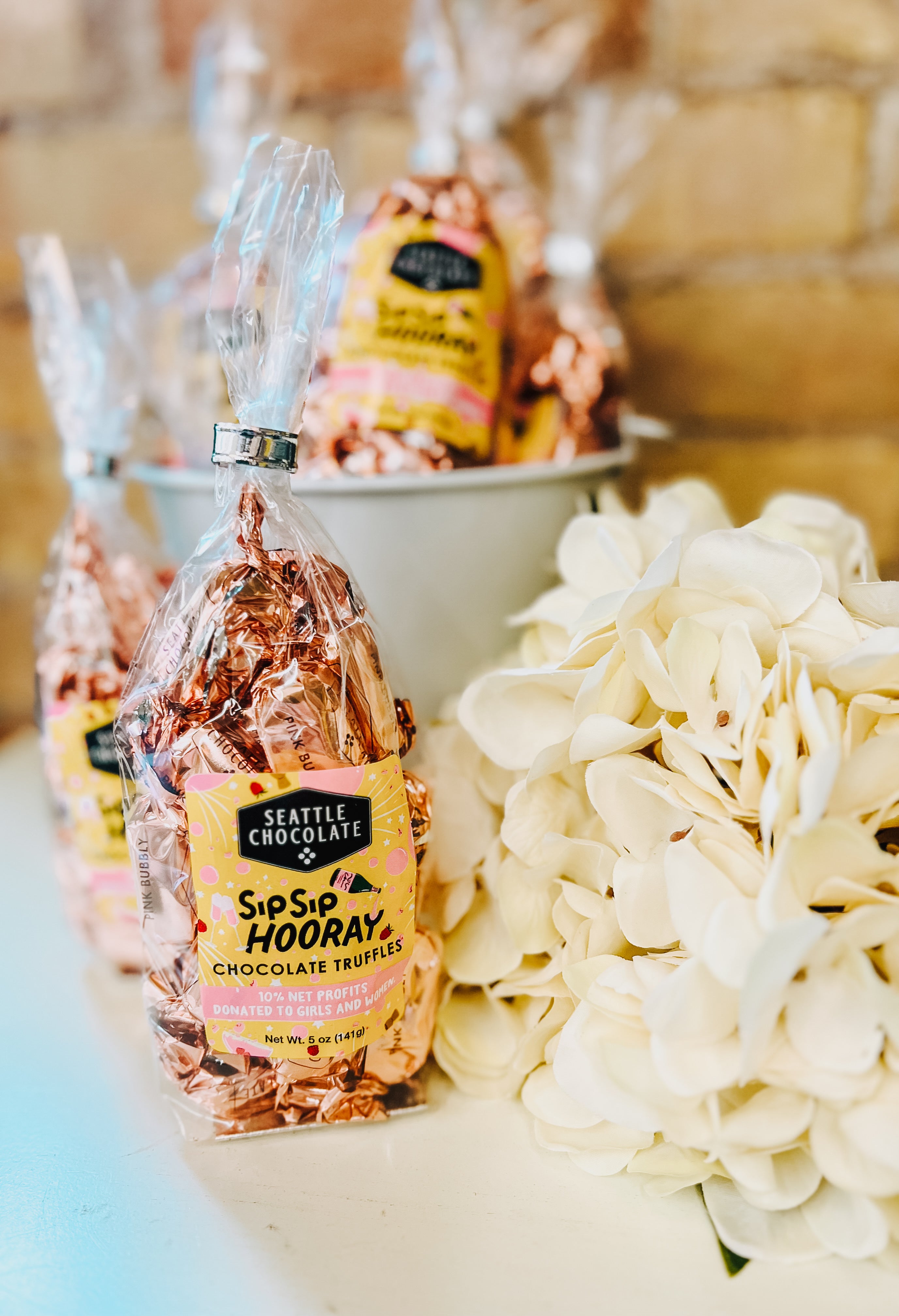 Sip Sip Hooray (Pink Bubbly) Truffle Bag – Mully & Mo's, LLC